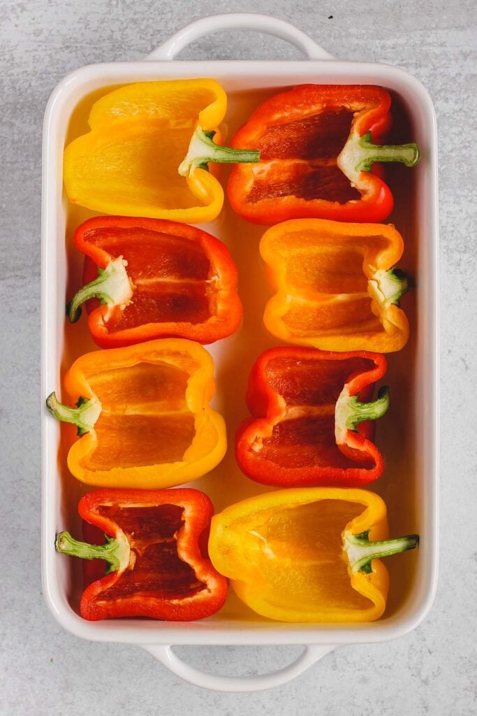 Vegan Stuffed Bell Peppers - Main Dishes - Clean Plate Mama