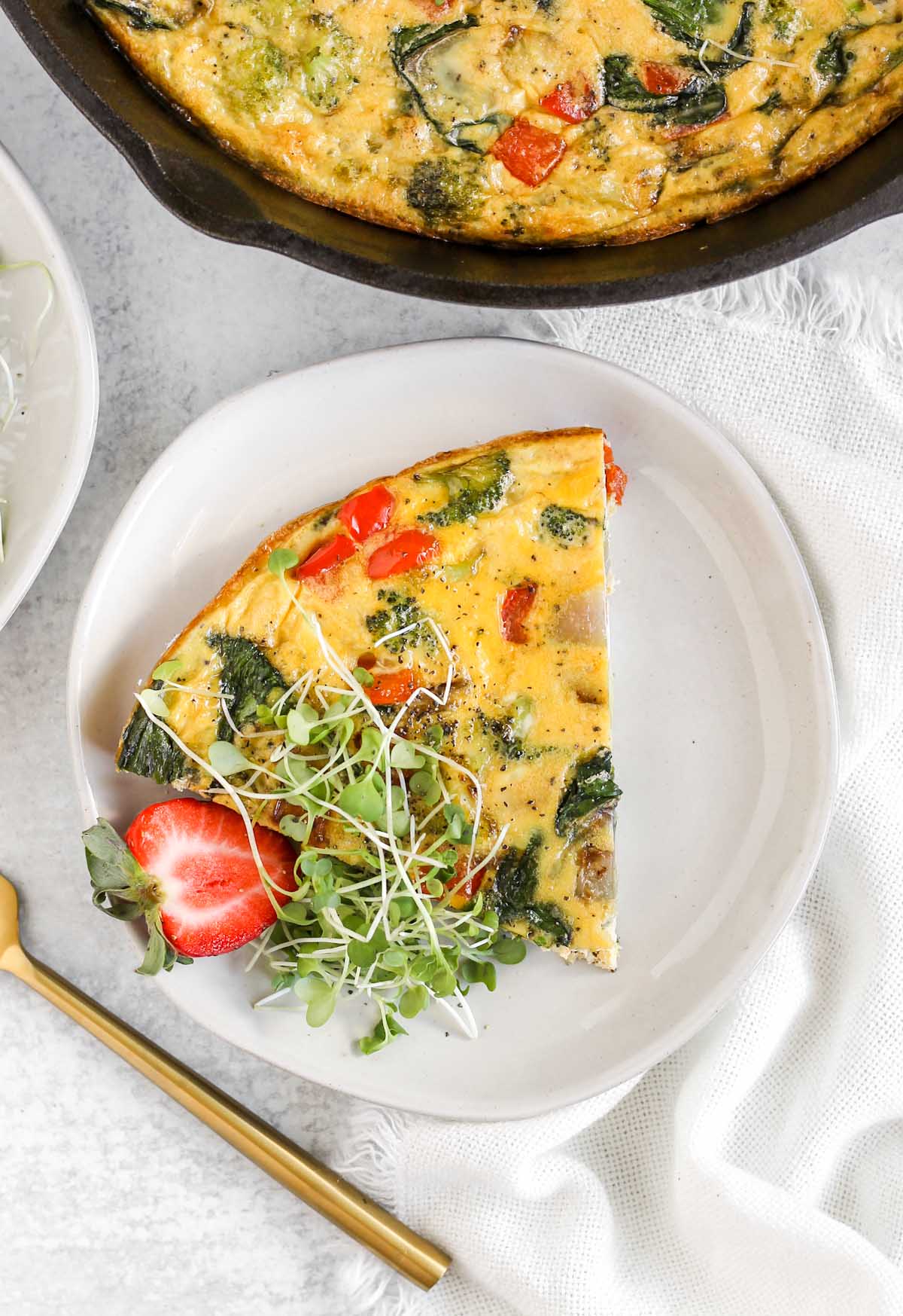 Fluffy Dairy-free Vegetable Frittata - Clean Plate Mama