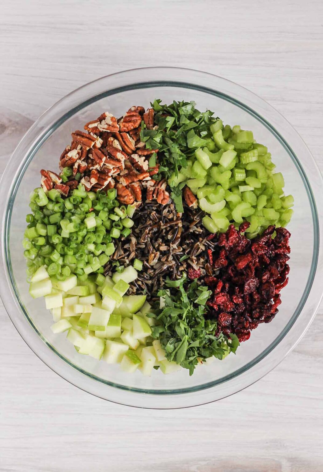 Cold Wild Rice Salad with Dried Cranberries and Pecans