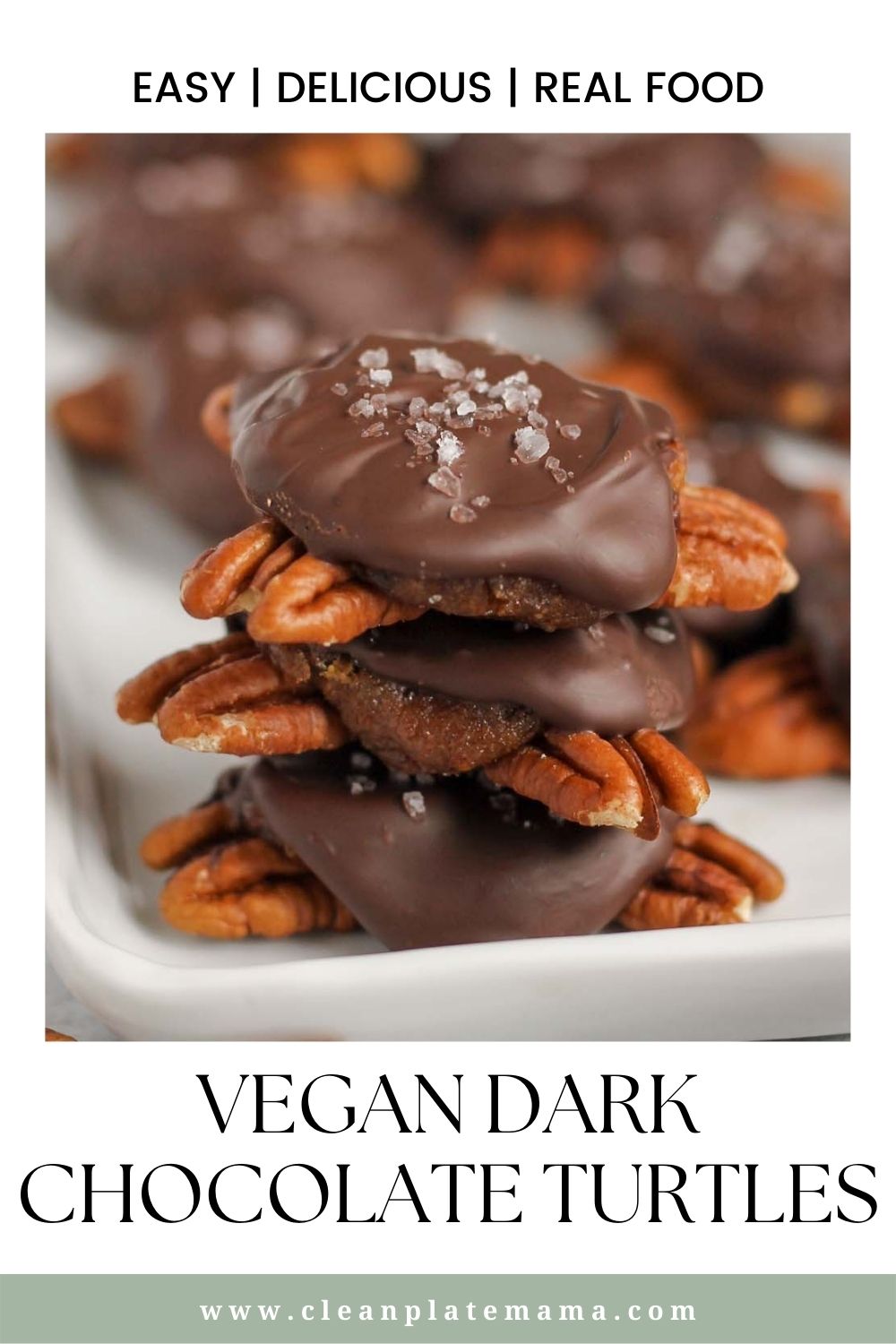 Vegan Chocolate Turtle Recipe - Clean Plate Mama