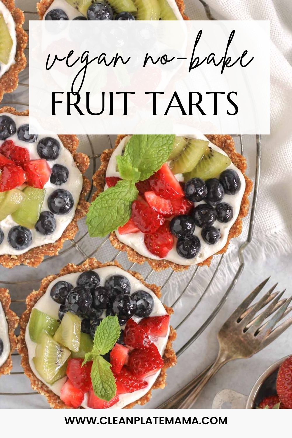 Vegan Fruit Tarts (no bake) - Clean Plate Mama