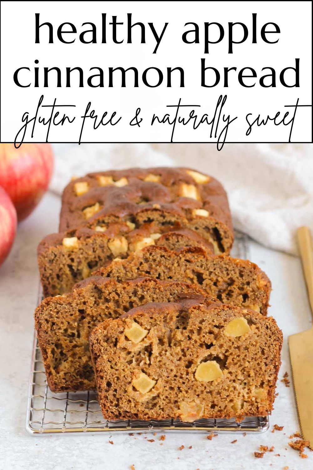 Healthy Apple Cinnamon Bread (gluten free) - Clean Plate Mama